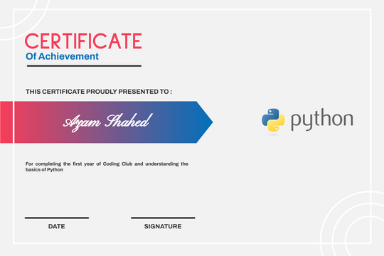 Coding Course Certificate Of Achievement | Visual Paradigm User ...